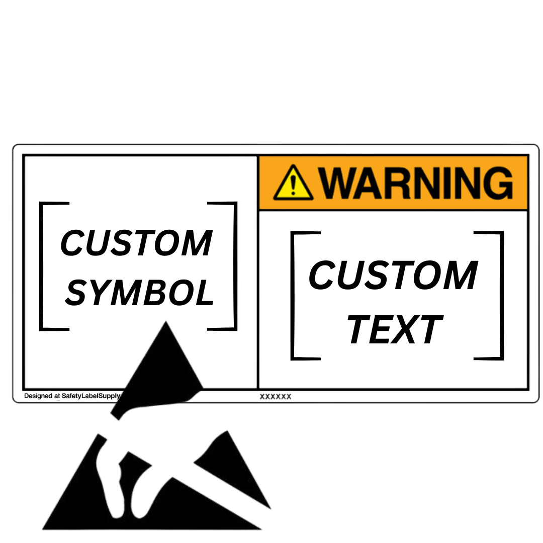 Custom Warning Label - ANSI ICONS for Safety Compliance