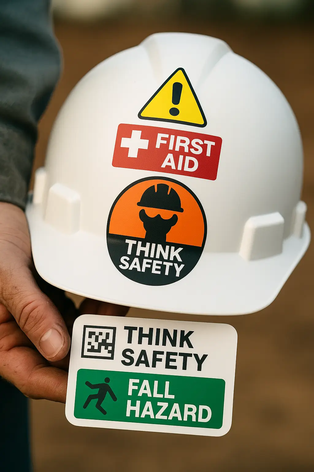 Stickers for Construction Helmets - Safety Label Supply